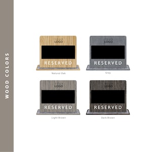 Wooden Chalkboard Tabletop Reserved Sign With Logo for Restaurants ...