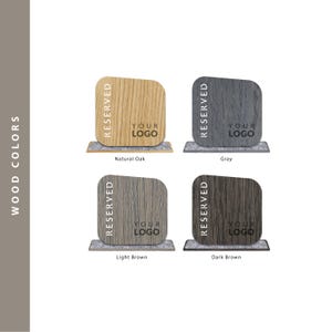 Personalized Reserved Table Sign With Logo, Wooden Restaurant Decor ...