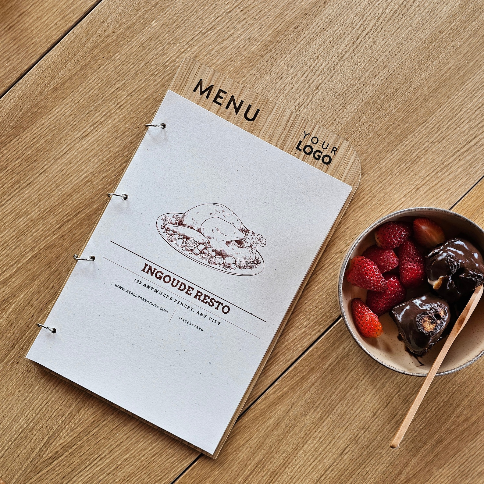 A4/A5 Size Wooden Menu Holder for Horeca (hotels, Restaurants, Cafe ...