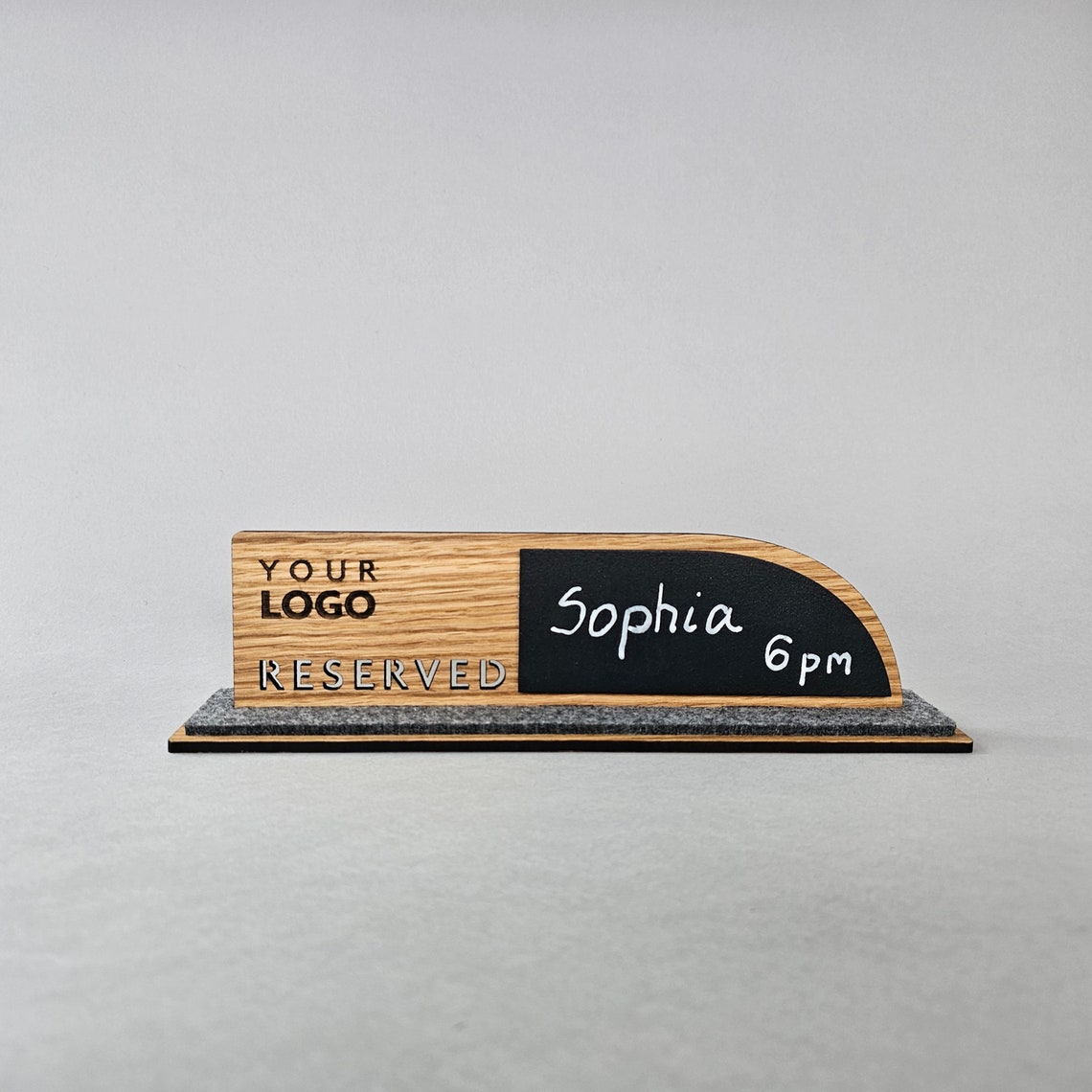 Personalized Wooden Table Reserved Chalkboard Sign for Restaurants ...