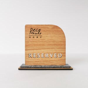 Personalized Reserved Sign for Restaurants and Bars, Custom Wooden ...