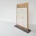 A5 Size Wood and Acrylic Menu Stand, Tabletop Menu, Menu With Logo ...