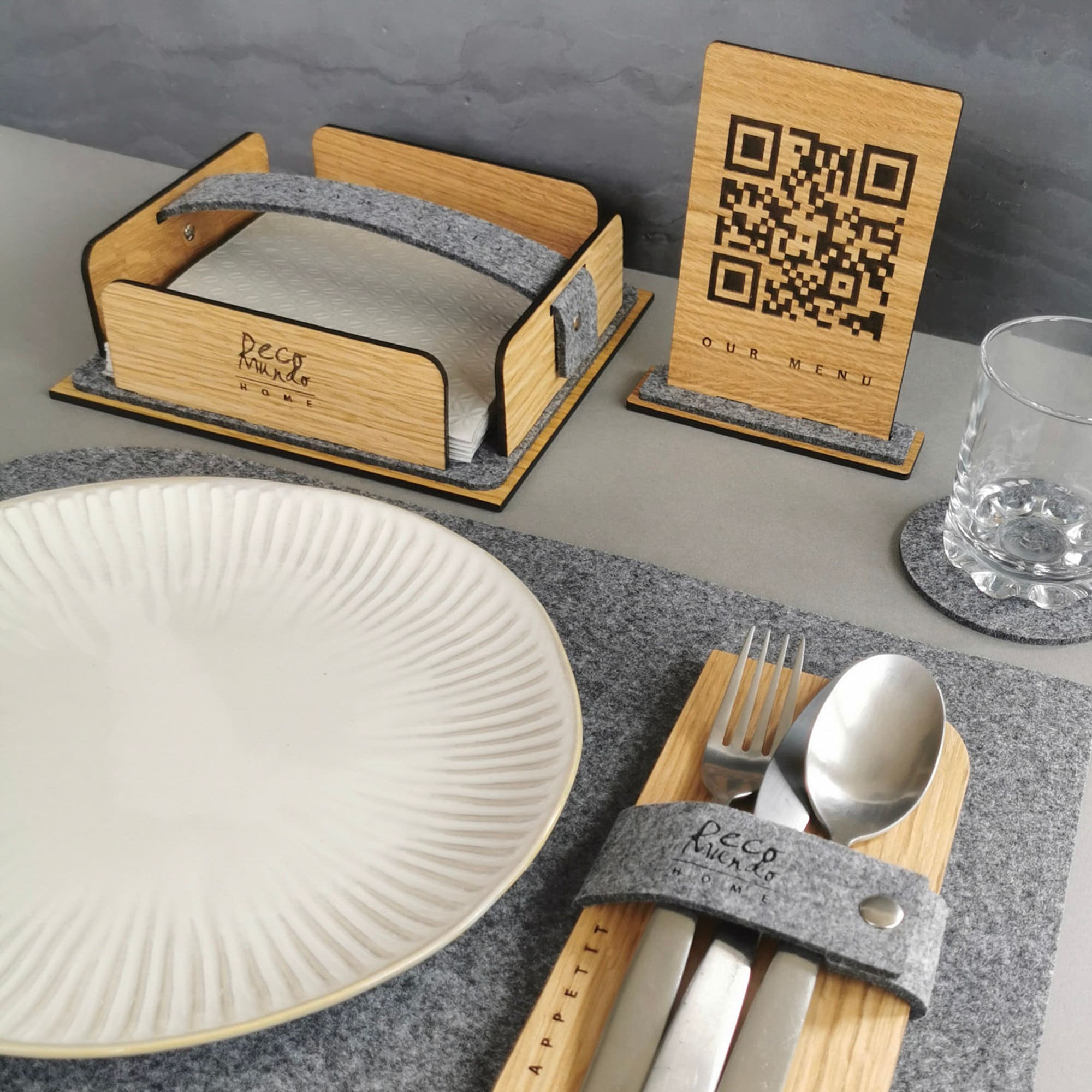 Wooden QR Code Sign Restaurant, Bar, Cafe Supplies, Custom Made QR Code ...