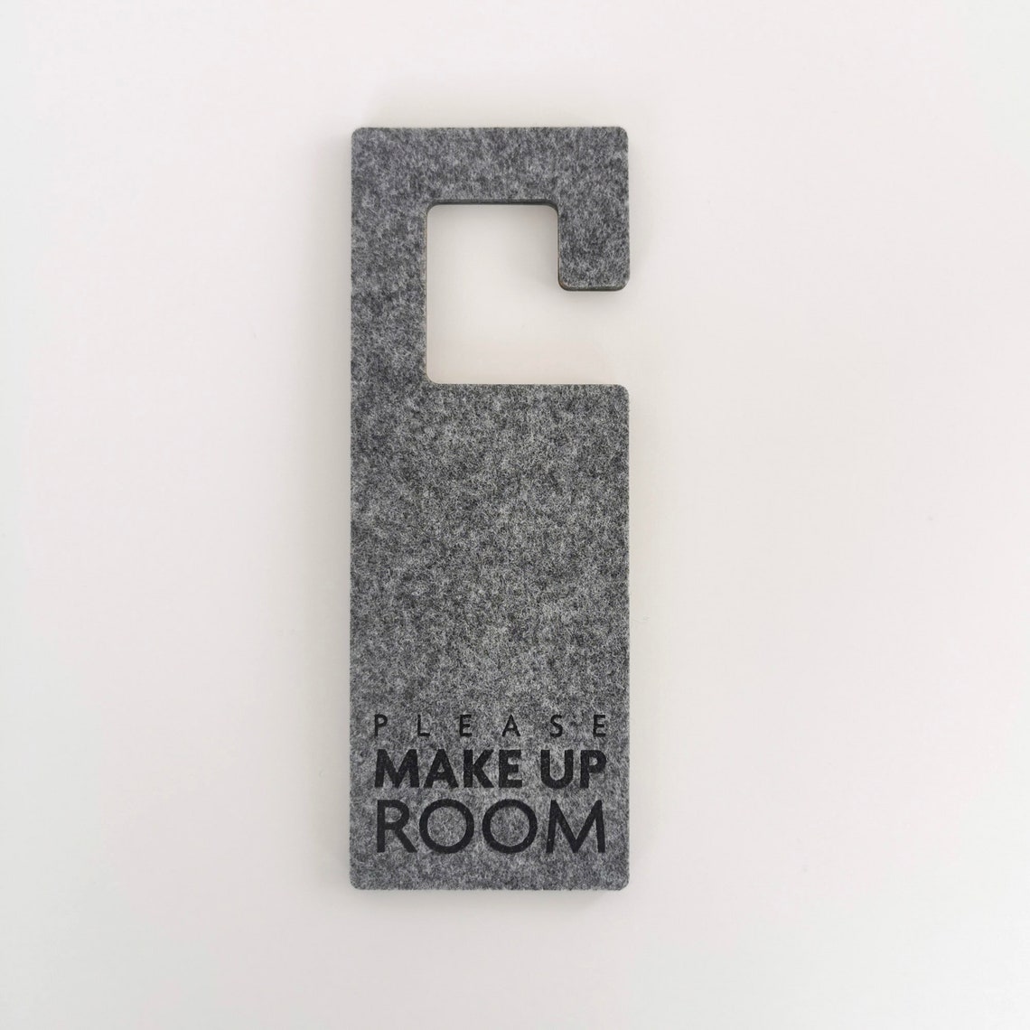 Gray Wood and Felt Door Sign for Hotel Minimalist Design - Etsy