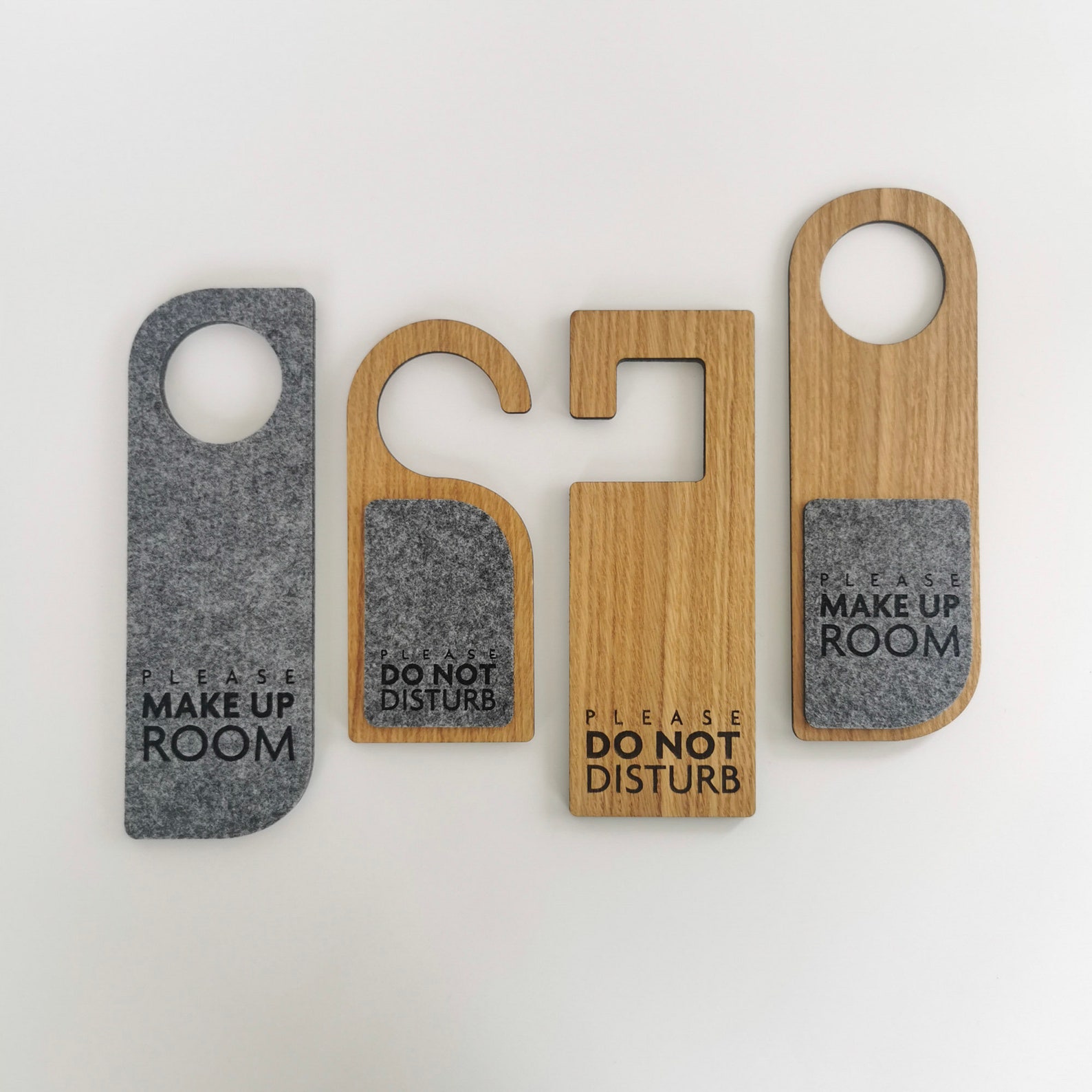 Hotel Signage - Wood and Felt Door Sign, Dual-sided 'please Make up the ...