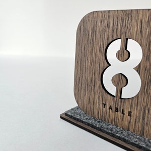Wooden Table Number Signs With Stand for Restaurant, Rustic Wedding ...