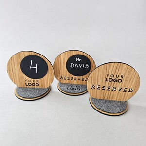 Custom Wooden Table Number Sign, Mini Chalkboard for Cafe & Restaurant ...
