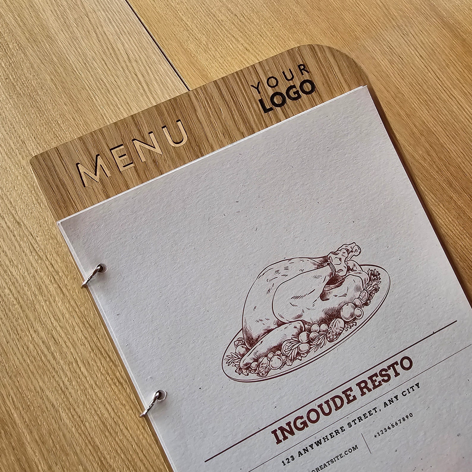 A4/A5 Size Wooden Menu Holder for Horeca (hotels, Restaurants, Cafe ...