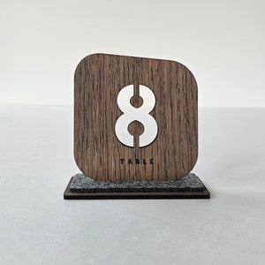 Wooden Table Number Signs With Stand for Restaurant, Rustic Wedding ...