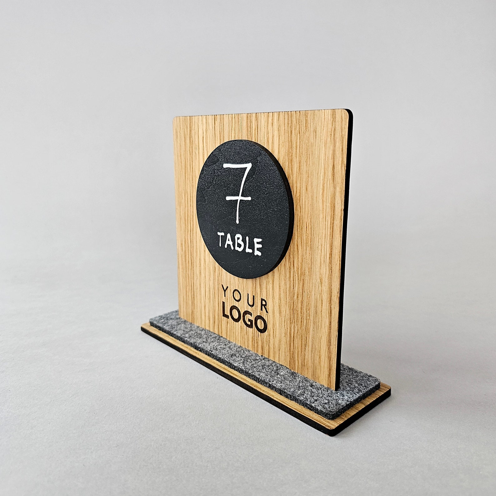 Customizable Wooden Table Number and Reserved Chalkboard Sign for ...