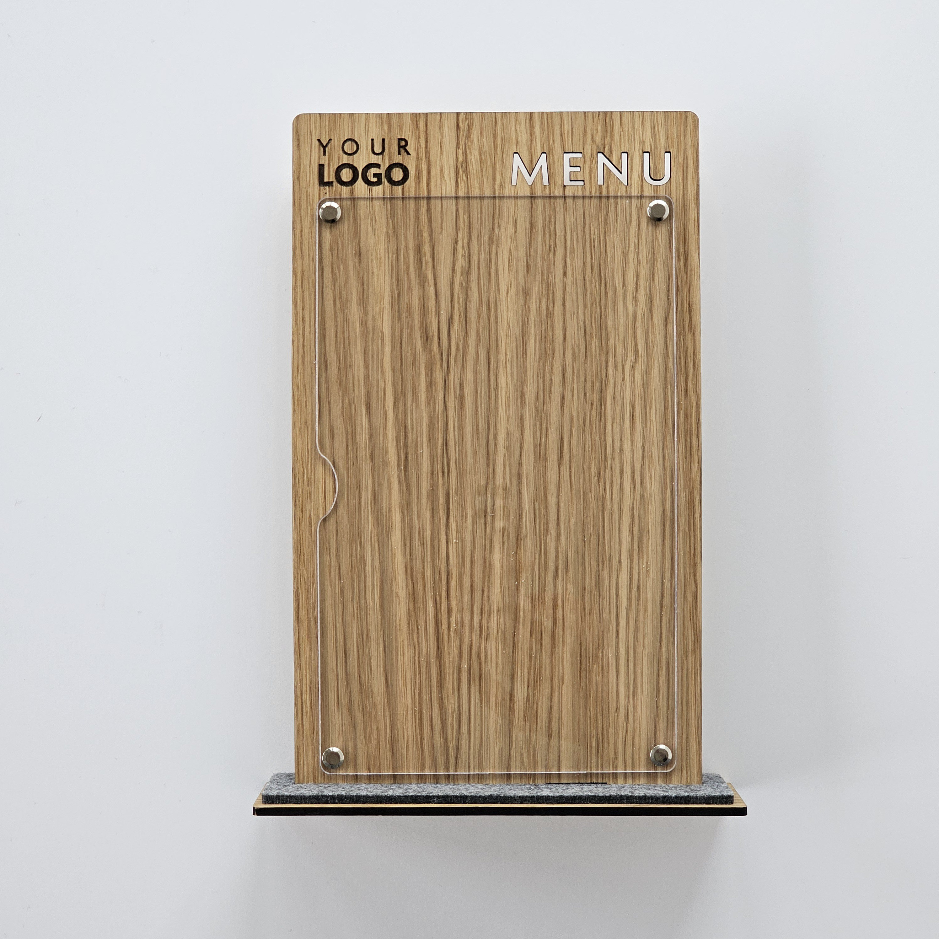 Wood and Acrylic Tabletop Menu, Menu With Logo, Restaurant Menu Holder ...