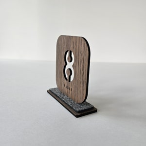 Wooden Table Number Signs With Stand for Restaurant, Rustic Wedding ...