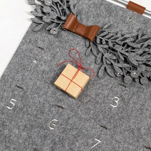 Christmas Advent Calendar, Big Gray Felt Christmas Calendar, Minimalist ...