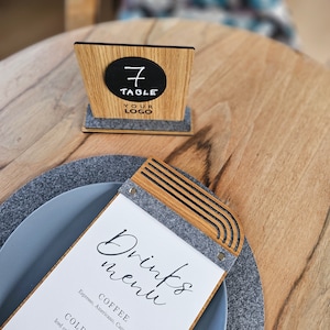 Customizable Wooden Table Number and Reserved Chalkboard Sign for ...