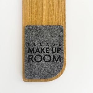 Hotel Signage - Wood and Felt Door Sign, Dual-sided 'please Make up the ...