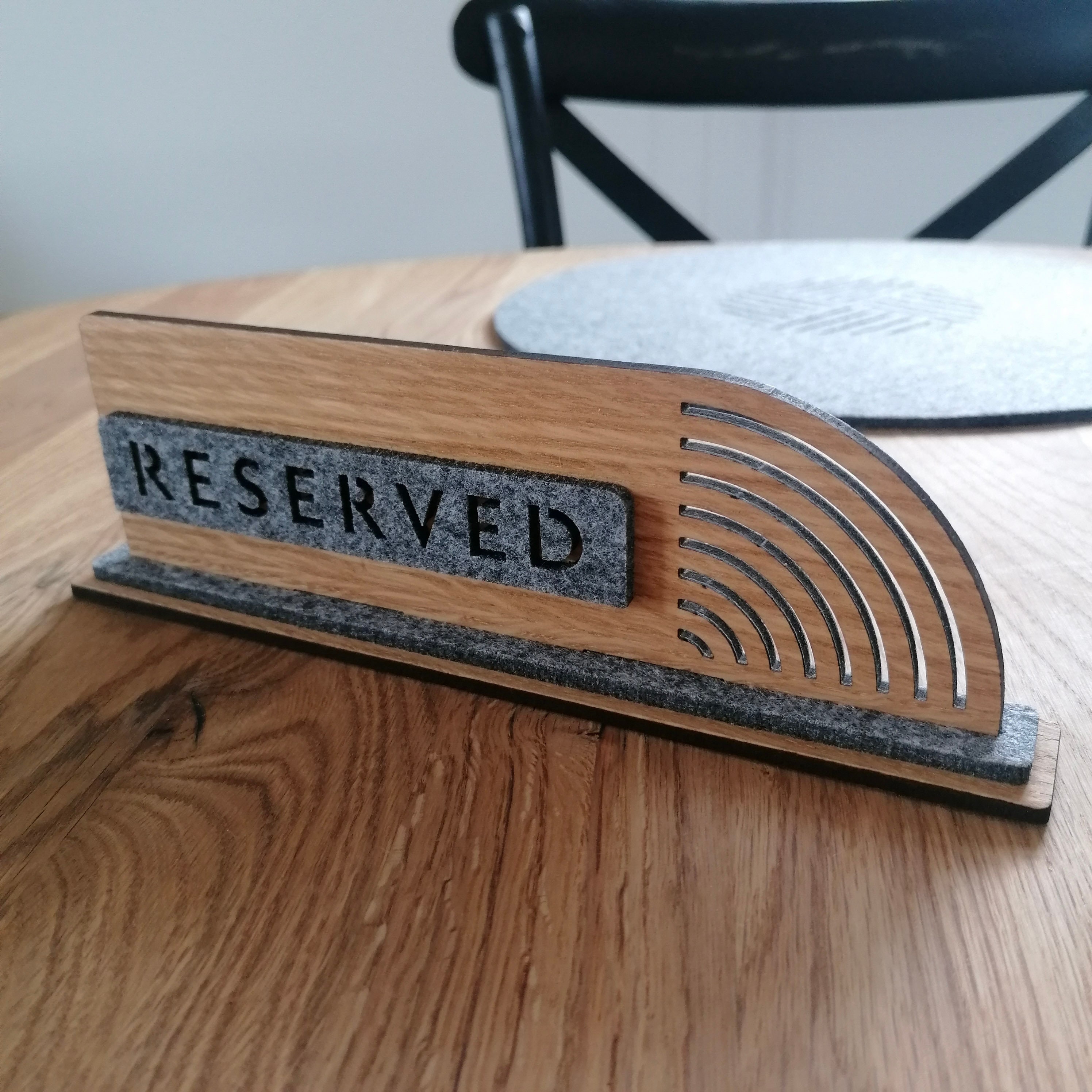 Reserved Sign for Horeca, Wooden Table Sign, Restaurant Table Sign ...