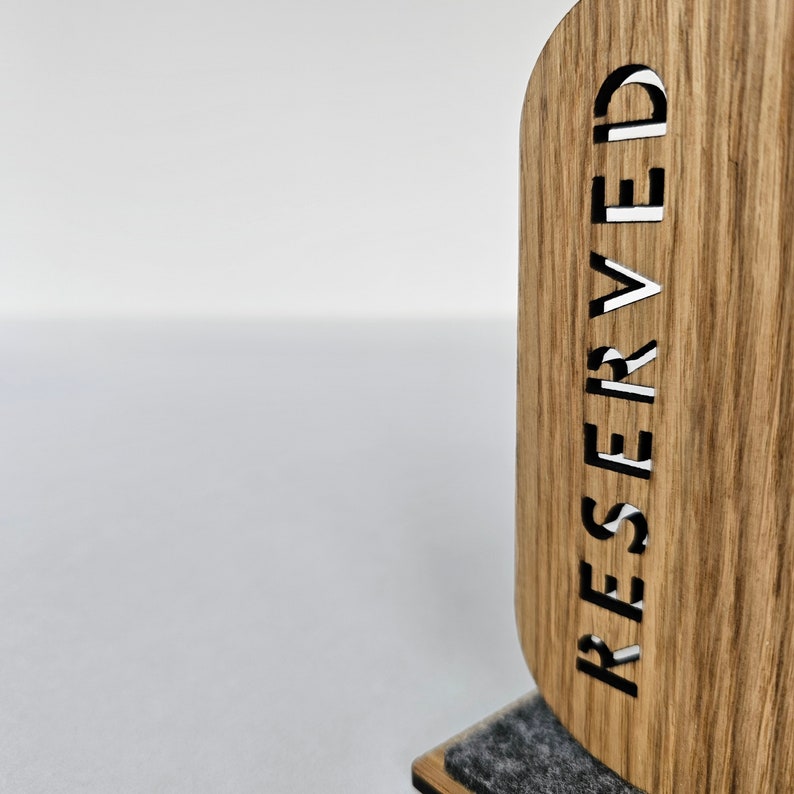 Personalized Reserved Table Sign With Logo, Wooden Restaurant Decor ...