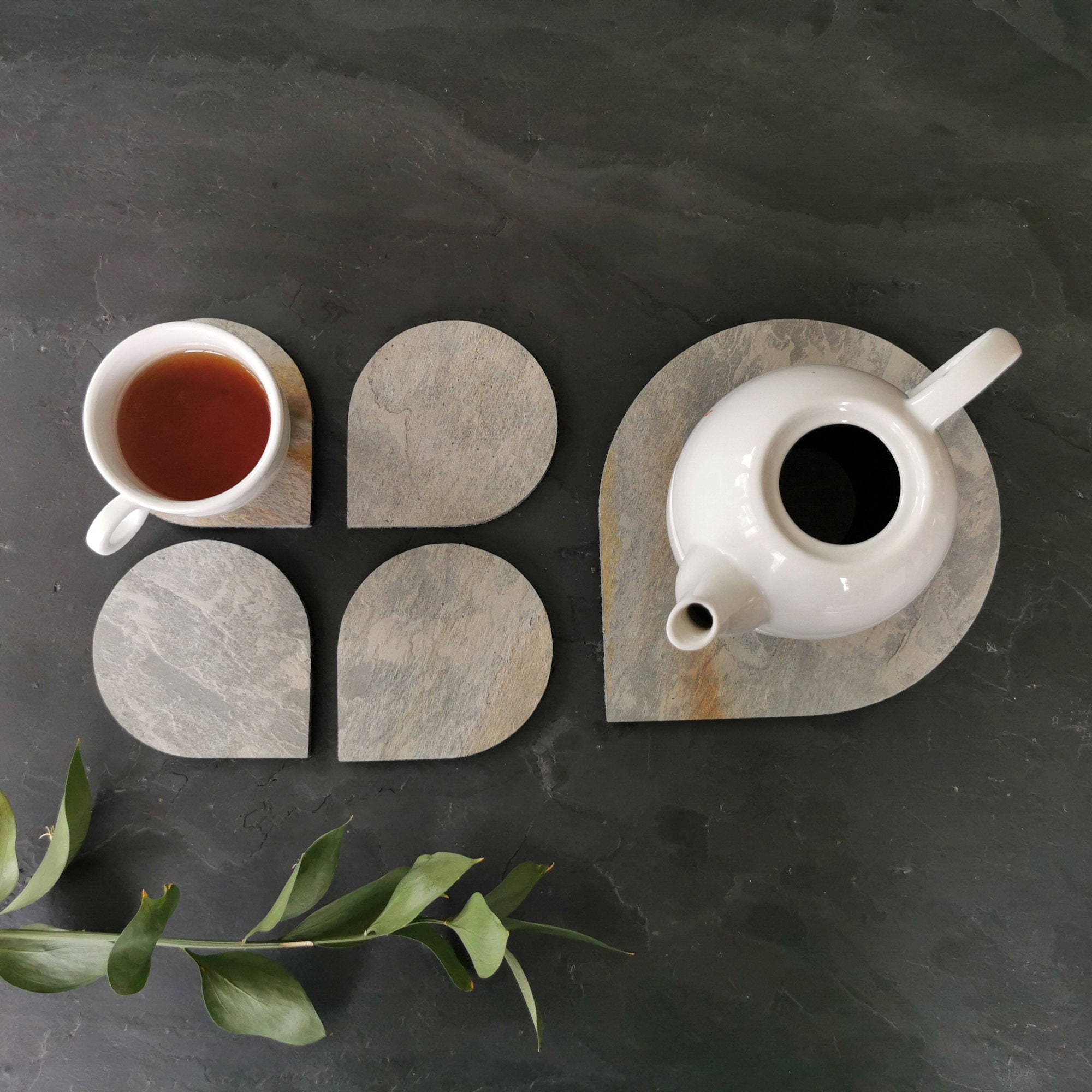 Light Gray Coasters Set, Farmhouse Table Decor, Beverage Coasters ...