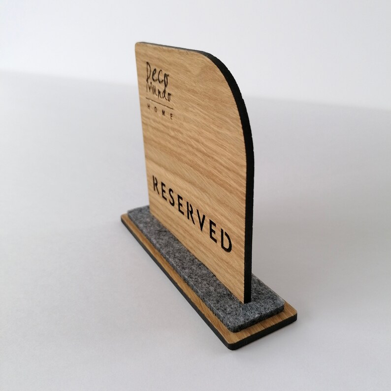 Personalized Reserved Sign for Restaurants and Bars Custom - Etsy