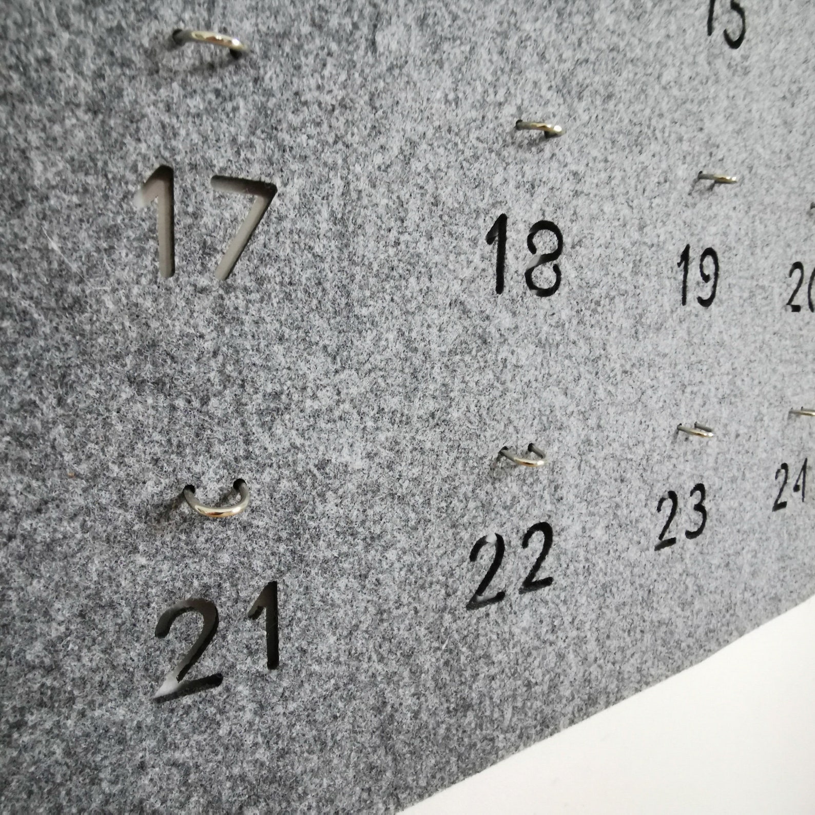 Christmas Advent Calendar, Big Gray Felt Christmas Calendar, Minimalist ...
