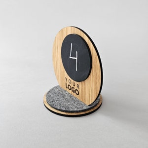 Custom Wooden Table Number Sign, Mini Chalkboard for Cafe & Restaurant ...