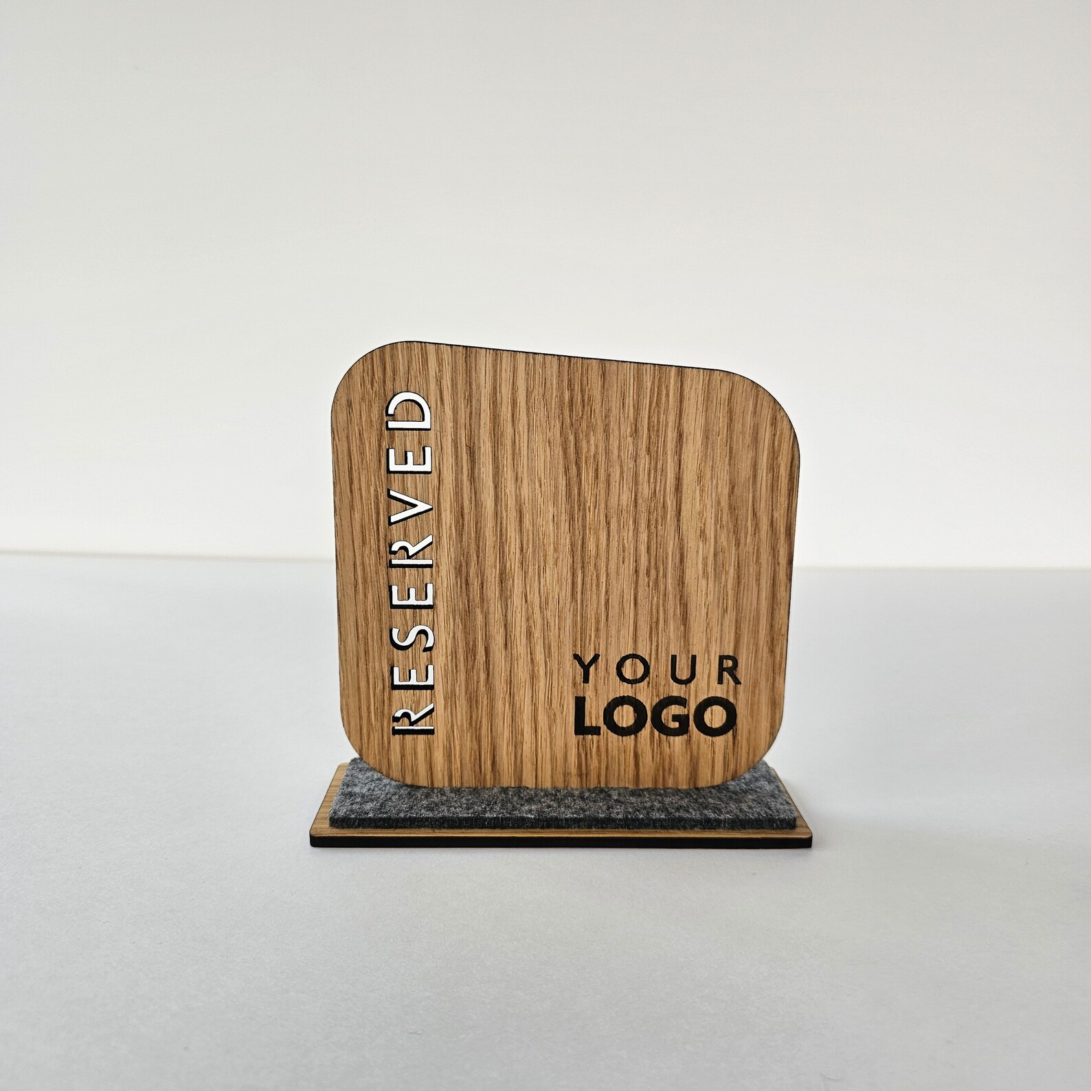 Personalized Reserved Table Sign With Logo, Wooden Restaurant Decor ...