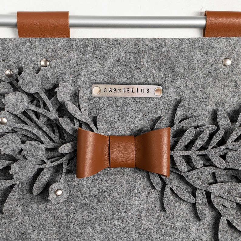 Christmas Advent Calendar, Big Gray Felt Christmas Calendar, Minimalist ...
