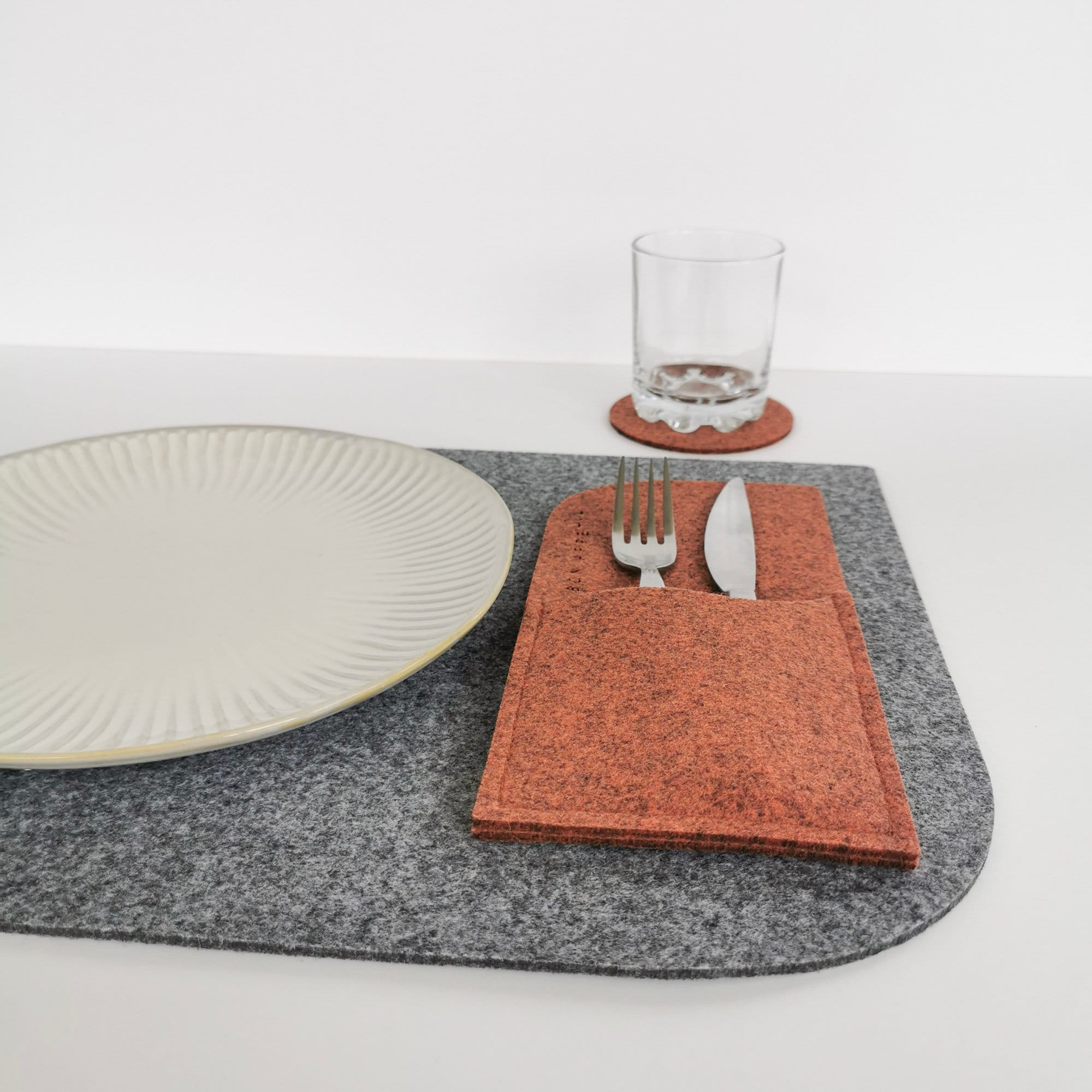 Felt Cutlery Holder With Engraved 'bon Appetit' - Etsy