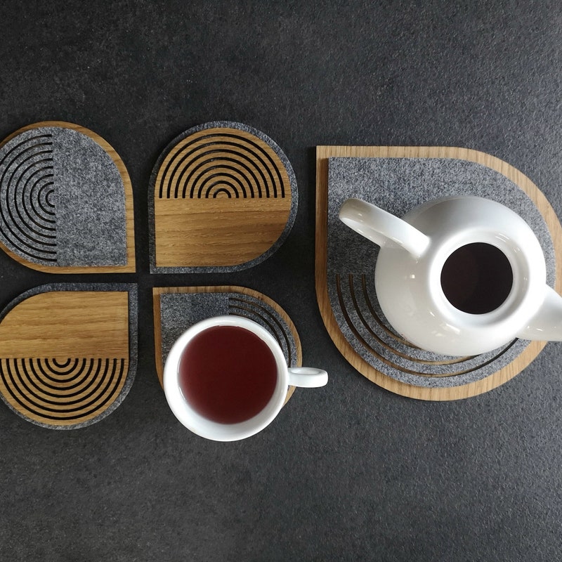 Gray Coasters - Etsy