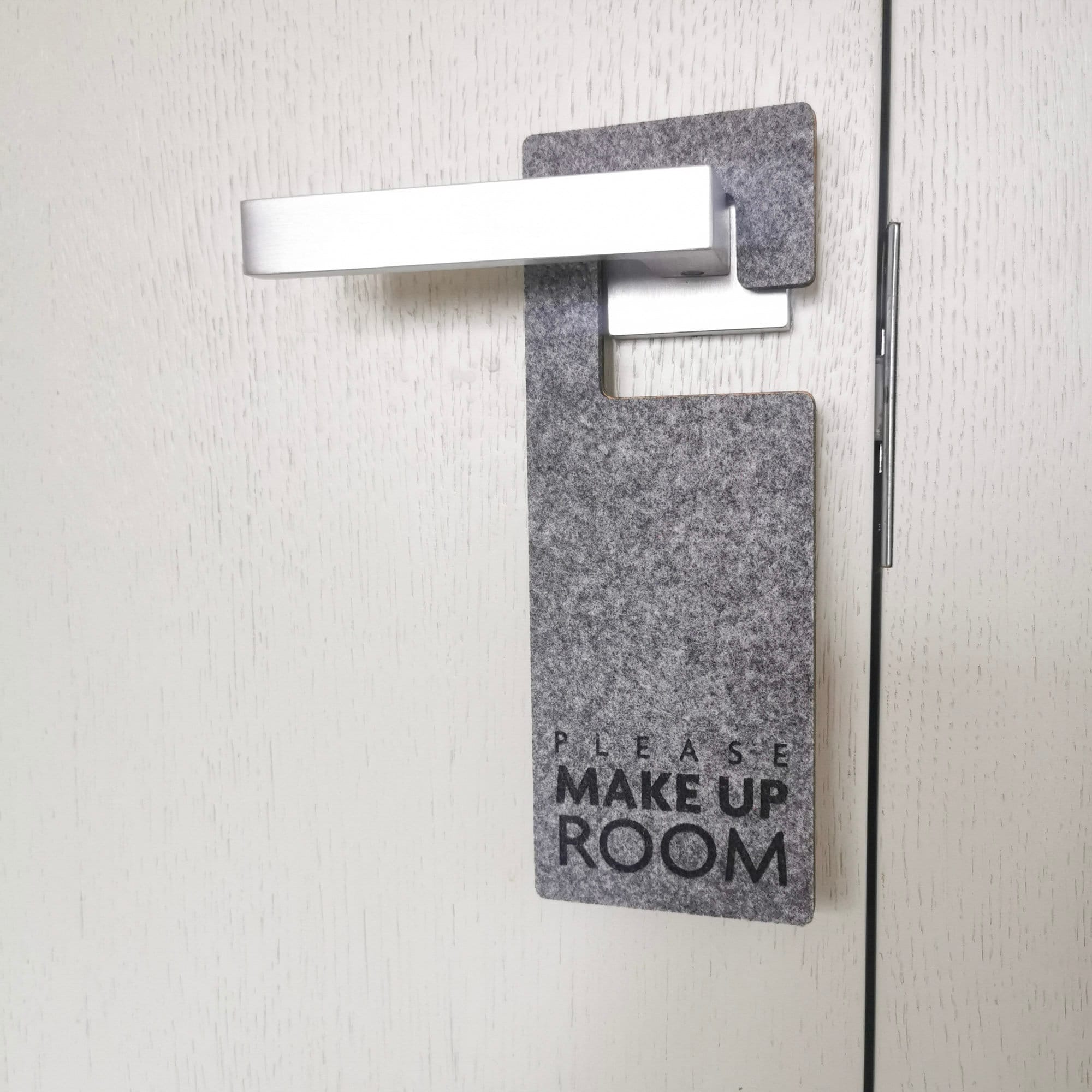 Wood and Felt Door Sign for Hotel Minimalist Design With - Etsy