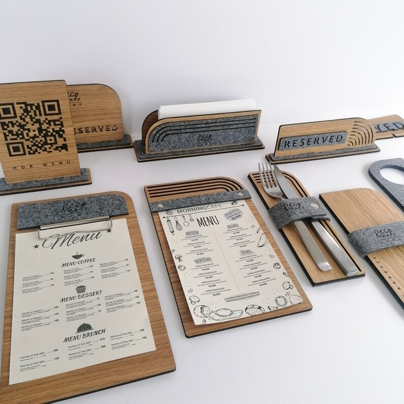 Wooden QR Code Sign Restaurant, Bar, Cafe Supplies, Custom Made QR Code ...