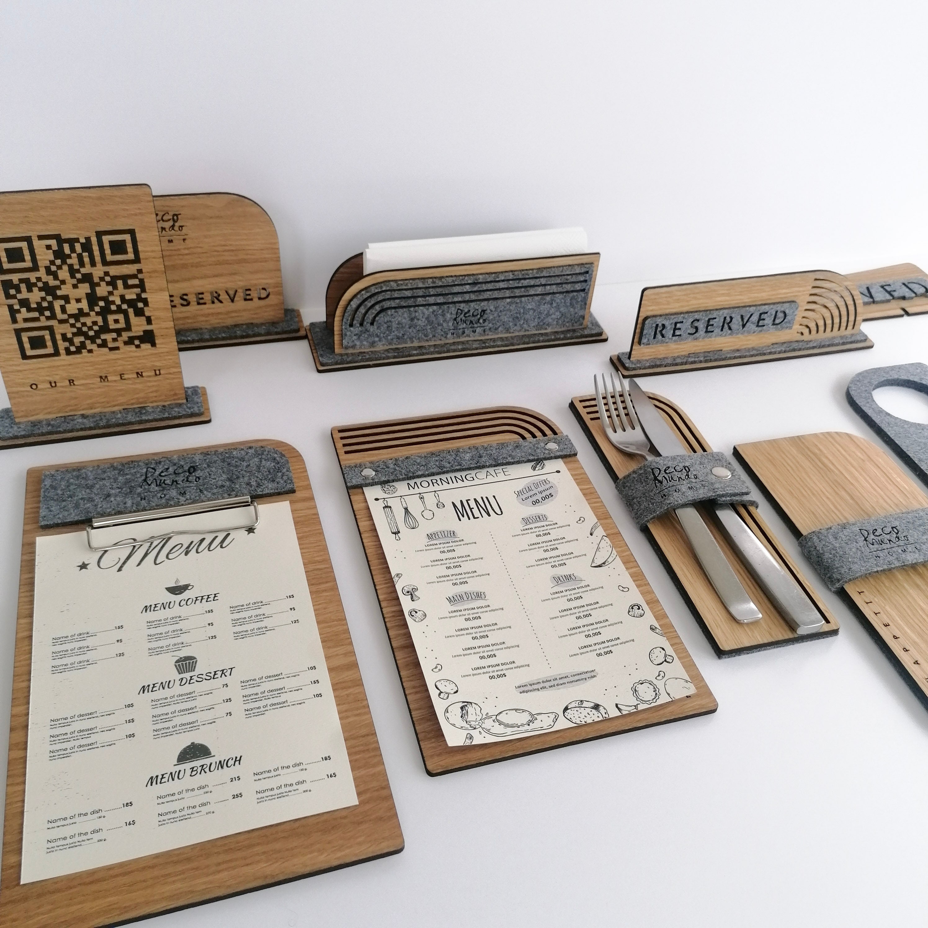 Wooden QR Code Sign Restaurant, Bar, Cafe Supplies, Custom Made QR Code ...