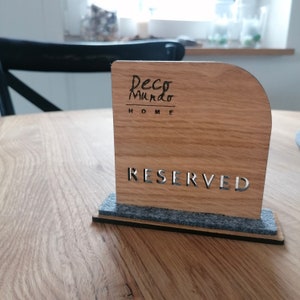 Personalized Reserved Sign for Restaurants and Bars, Custom Wooden ...