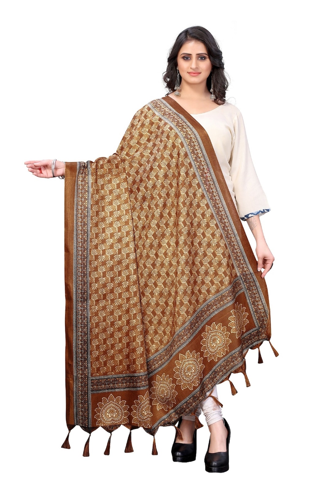 Women's Indian Dupatta Printed Traditional Shawl Floral Dupattas ...