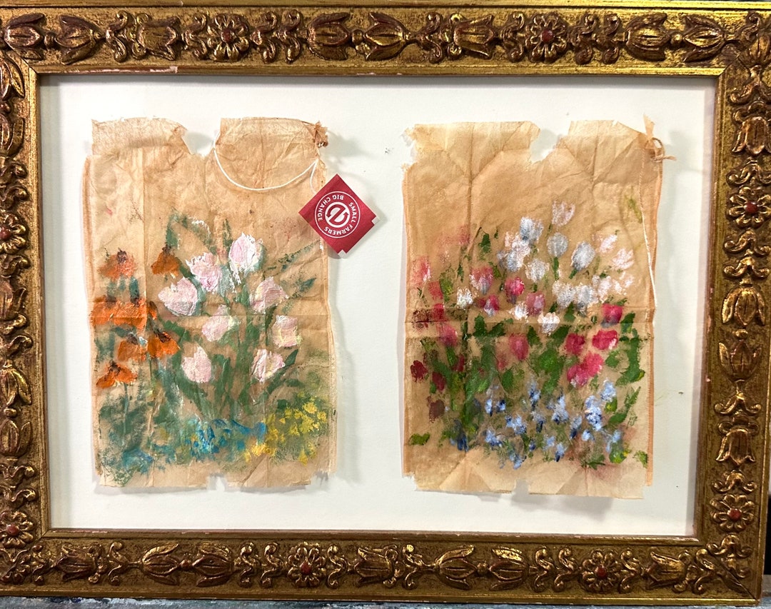 Sustainable Art Garden Flowers Tea Bag Painting - Etsy