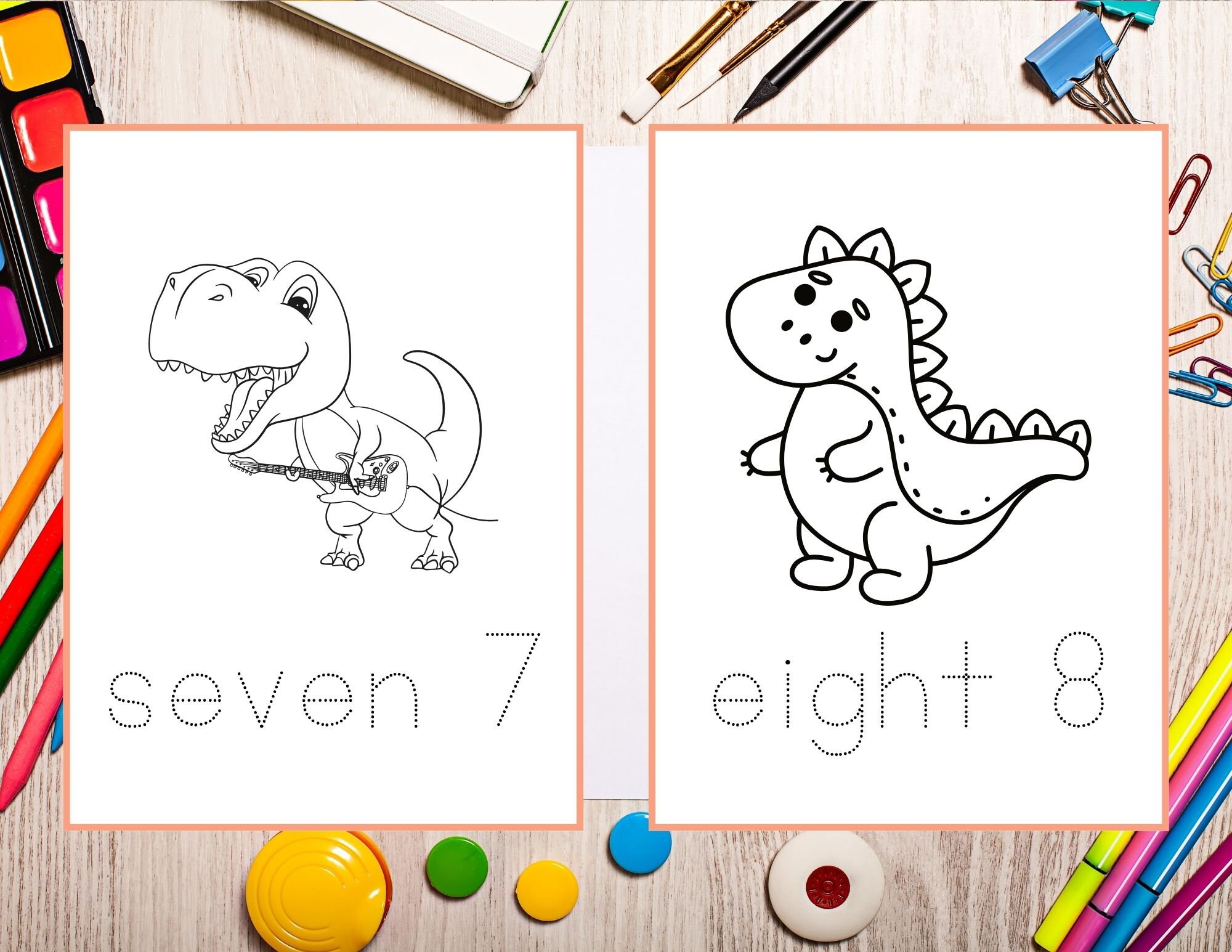 Dino Delight: Digital Dinosaur Coloring Pages for Kids Roar Into ...