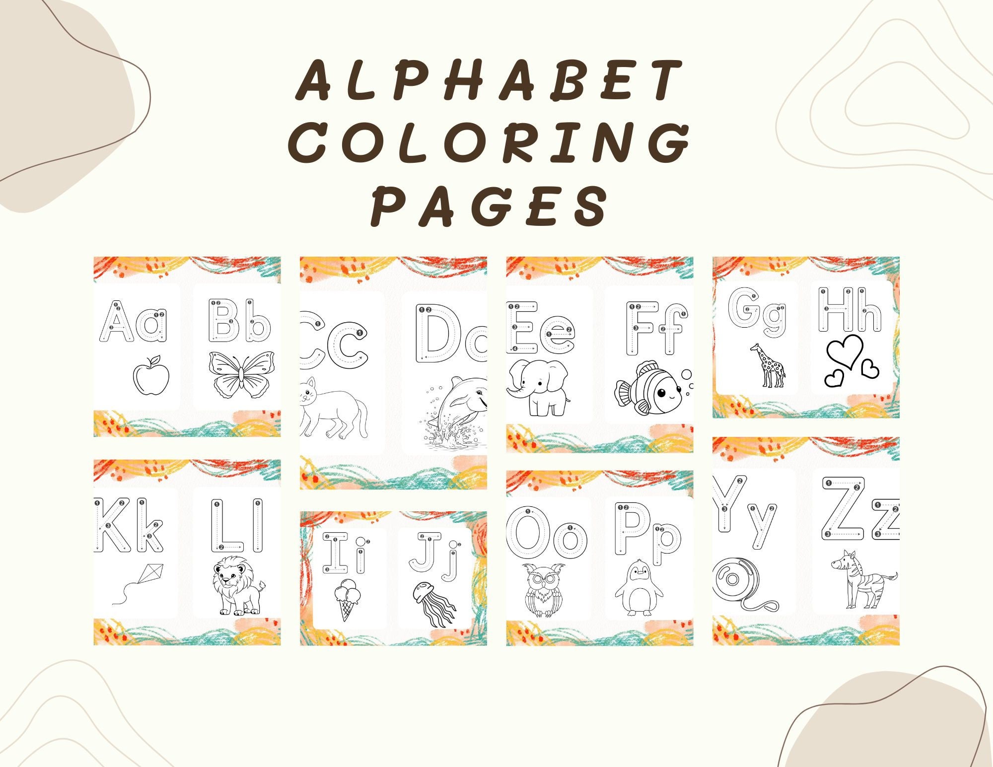 Colorful Letters: Whimsical Alphabet Delights for Kids - A Printable ...