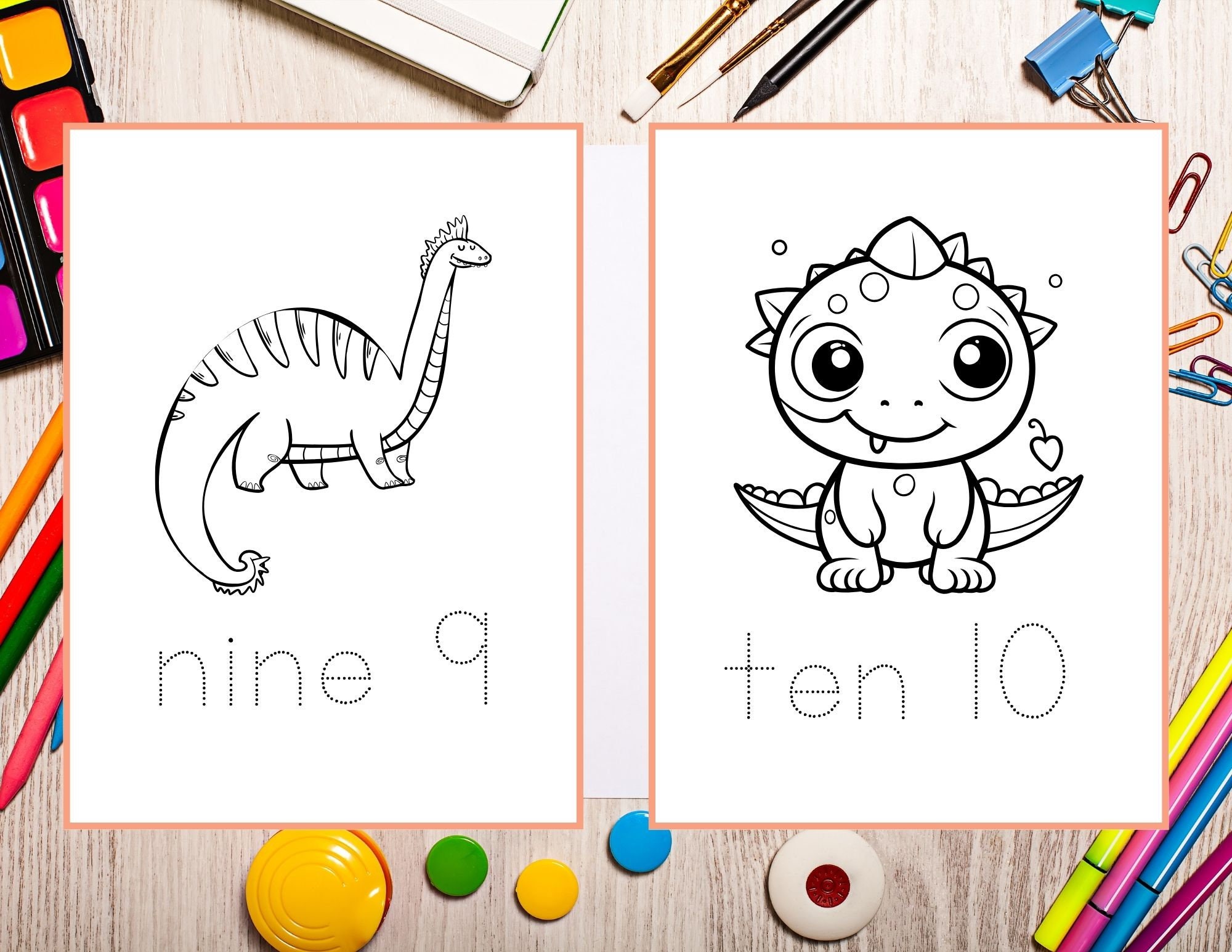 Dino Delight: Digital Dinosaur Coloring Pages for Kids - Roar Into ...