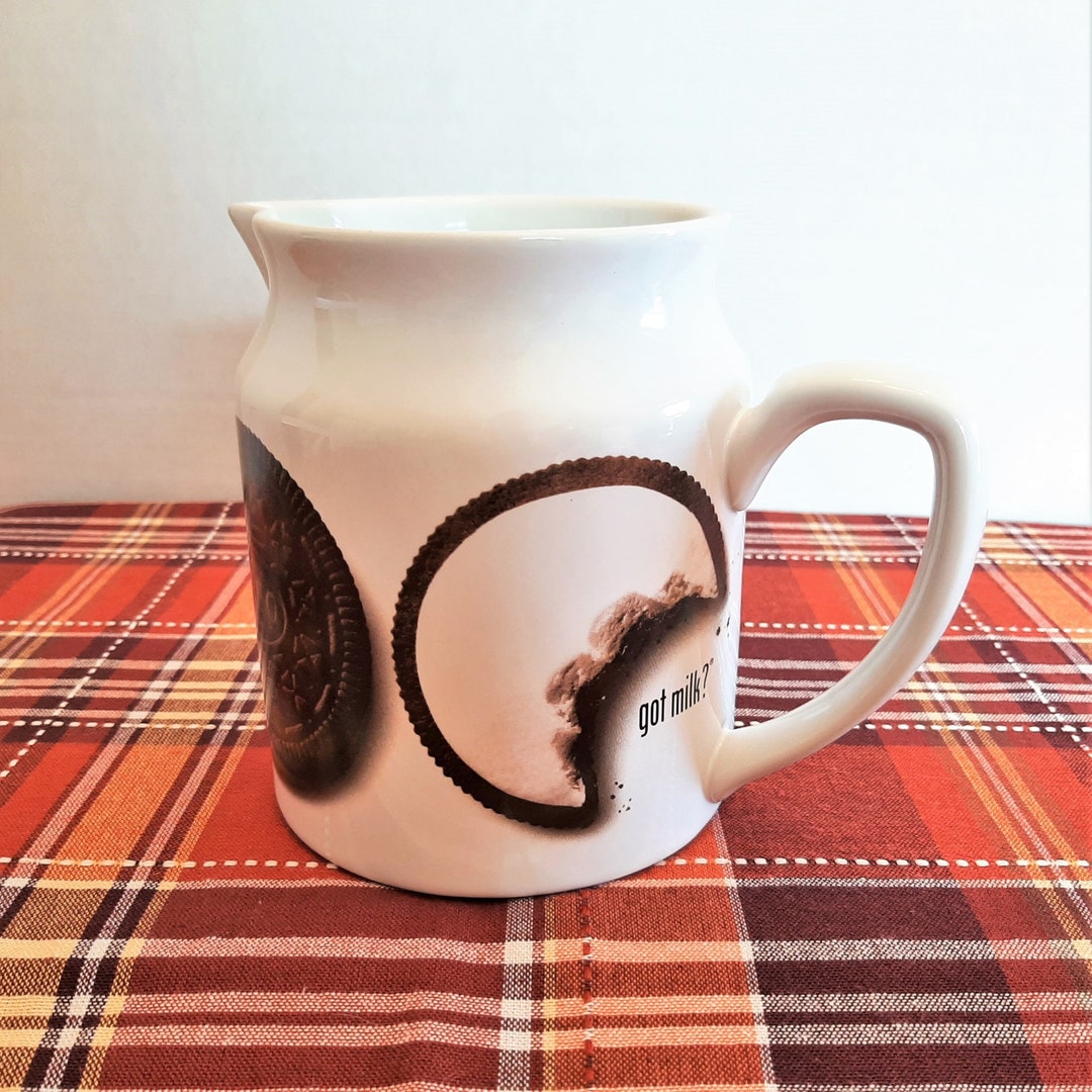 Got Milk Oreo Pitcher Ceramic 1999 California Milk Processor Board - Etsy