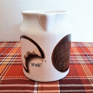 Got Milk Oreo Pitcher Ceramic 1999 California Milk Processor Board - Etsy
