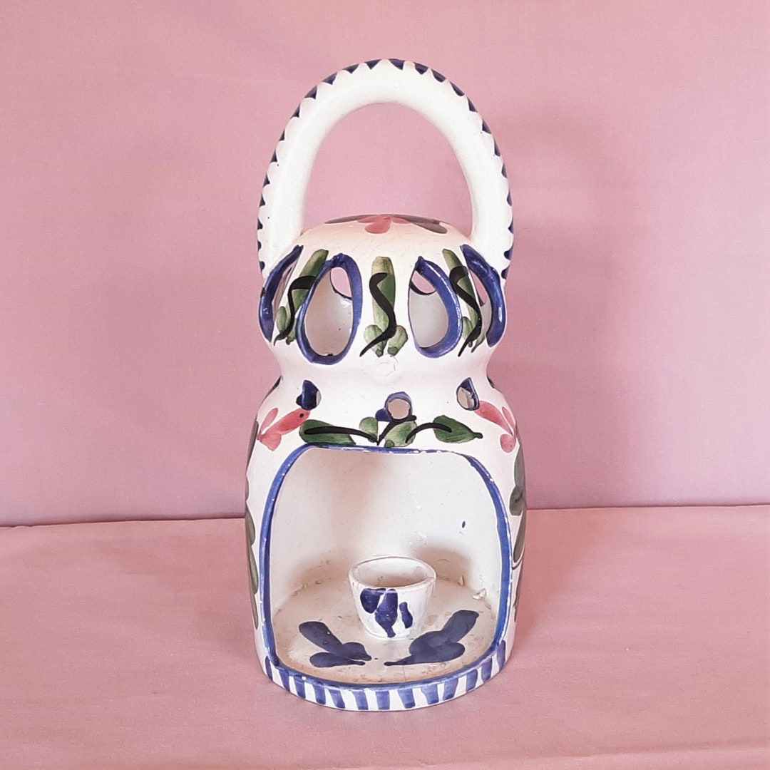 Talavera Candle Lantern Luminary Luminaire Farol Hand Painted Pottery ...