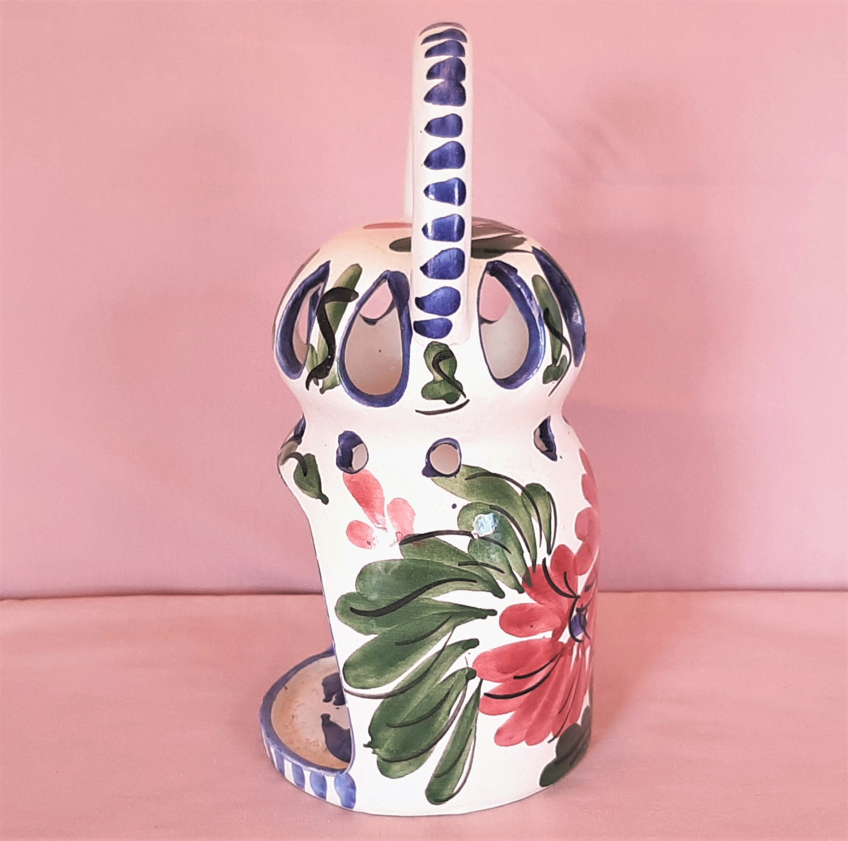 Talavera Candle Lantern Luminary Luminaire Farol Hand Painted Pottery ...