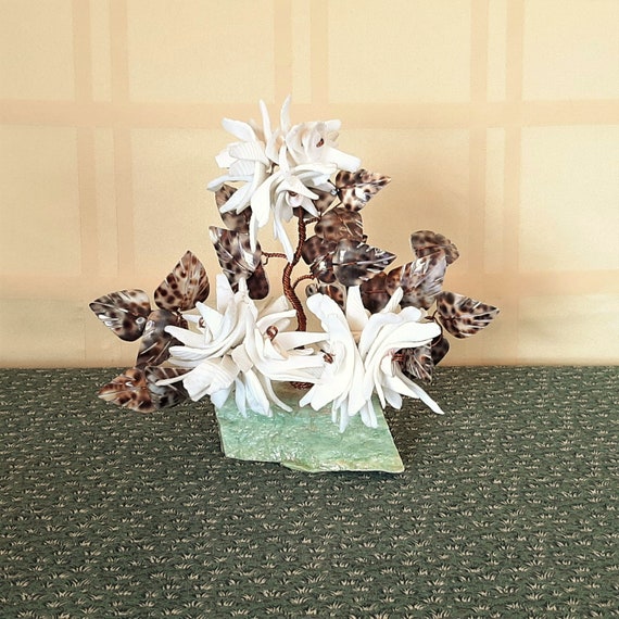 Prosperity Tree Made of Shells Tree of Life Bonsai Copper Wire - Etsy