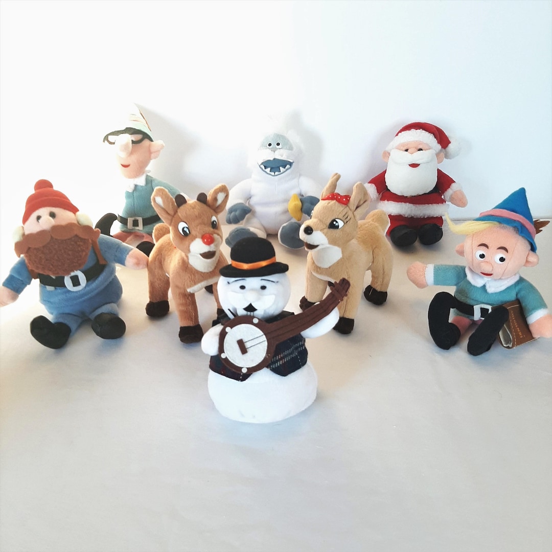 Rudolph Plush Figures Lot of 8 Different Ornaments by Stuffins CVS ...