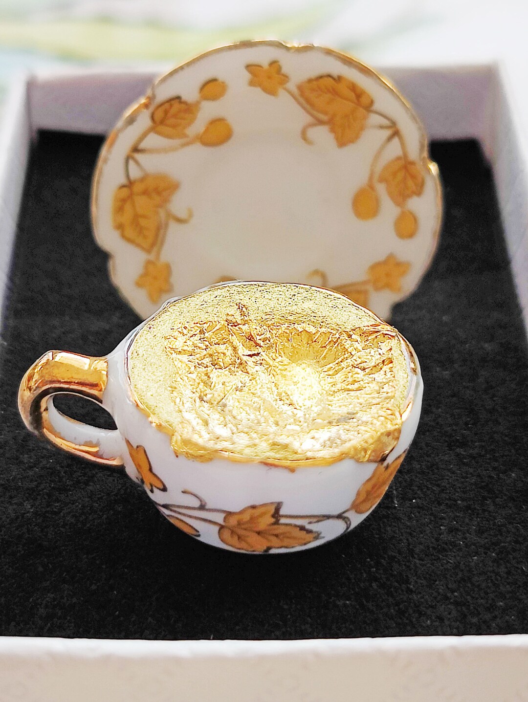 Artisanal Handmade Watercolor RICH GOLD in 1/2 Puck Ceramic Cup - Etsy