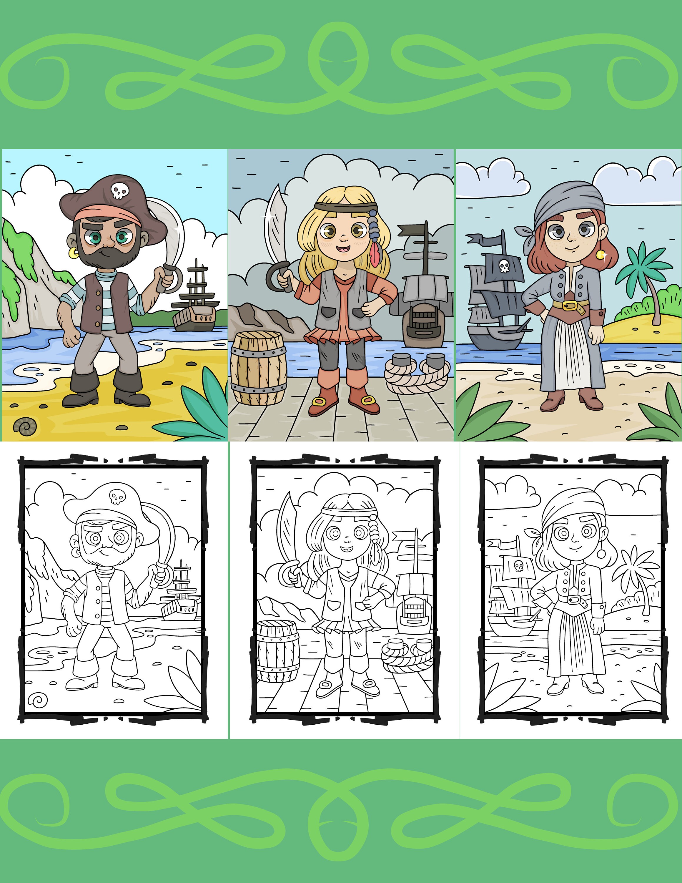 Pirates Coloring, Pirate Coloring, Adventure Coloring, Pirate ...