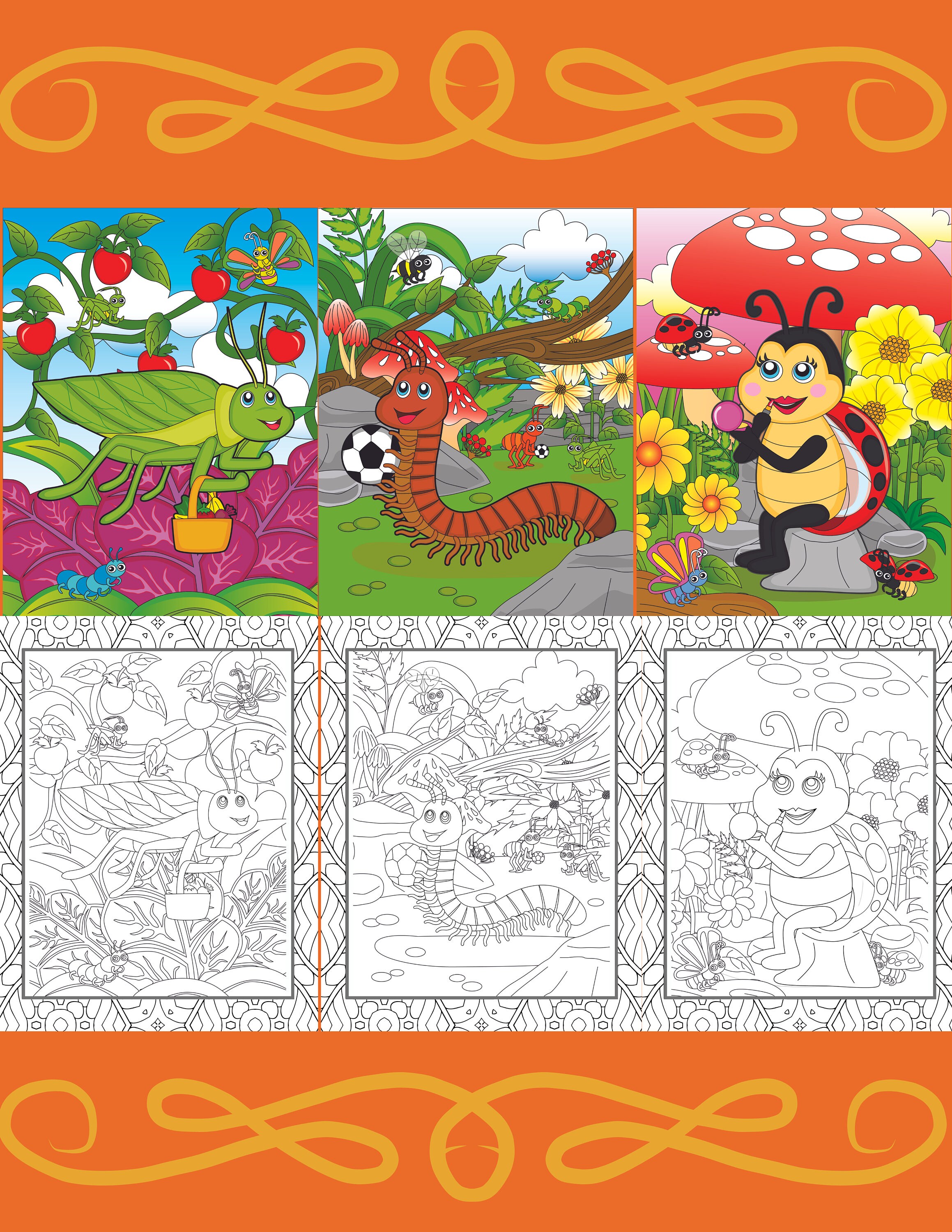 Bug Color by Number Coloring, Bug Coloring, Insect Coloring, Color by ...