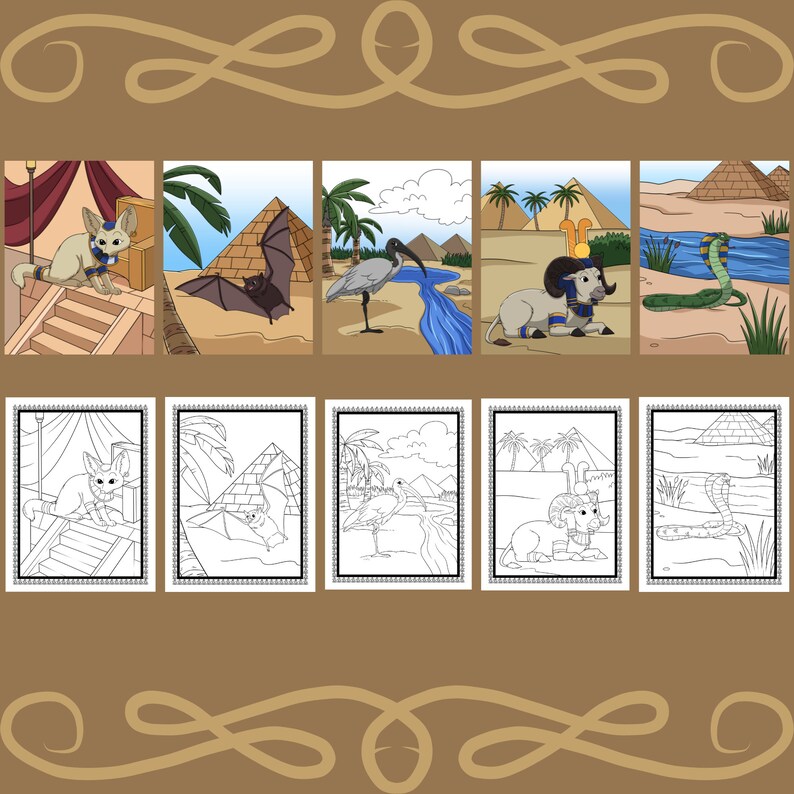 African Animal Coloring, Pet Coloring, Ancient Egyptian Coloring ...
