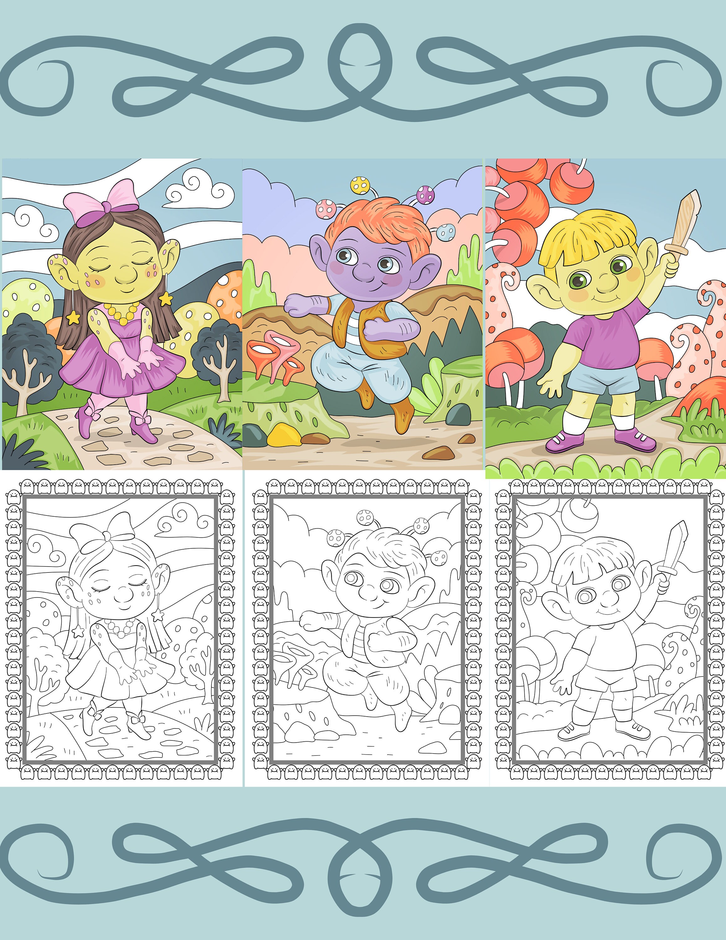 Troll Coloring, Fantasy Coloring, Fairy Tale Coloring, Troll, Ogre ...