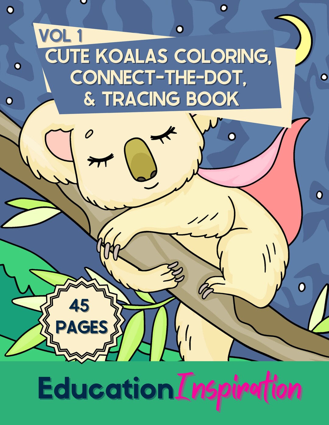 Koala Coloring Book: Connect the Dots & Tracing Activity (digital ...